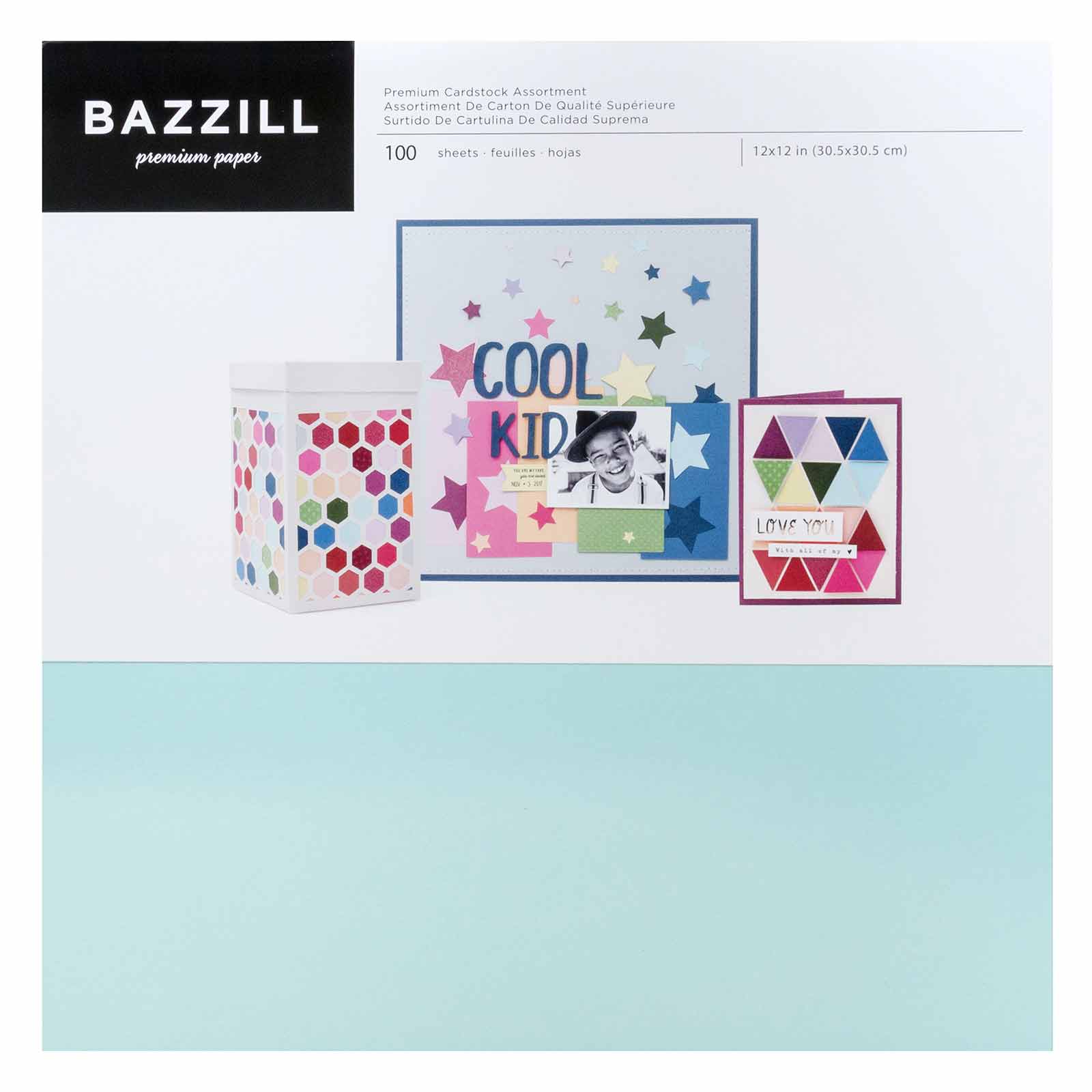 Bazzill Premium Cardstock 12X12 Paper Pack 100 Sheets - ciliinpapers